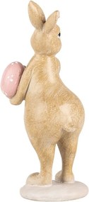 Dekorace králíček s růžovým vajíčkem - 5*6*13 cm