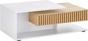 XXXLutz KONFERENČNÍ STOLEK, bílá, dub artisan, kompozitní dřevo, 110/60/40 cm Boxxx - Konferenční stolky - 000572041701
