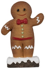 Hnědá vánoční dekorace Perníček Gingerbread - 10*5*15 cm