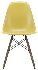 Eames Fiberglass chair DSW tmavě lakovaný javor okrová Vitra