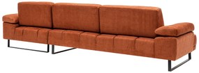 Hanah Home Třímístná pohovka MUSTANG oranžová pravá 560ARE1214