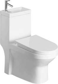 Aqualine HYGIE - WC kombi s umývátkem, DualFlush, bílá PB104W