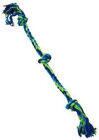 KRUUSE Hračka pes BUSTER Dent.Rope 3 uzly Varianta: modrá/limet.91cm XL