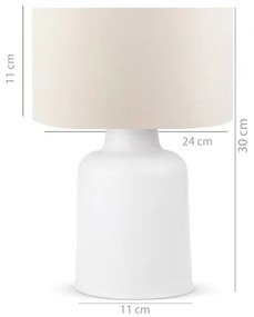 Stolní lampa AYD 1xE27/60W/230V béžová/bílá