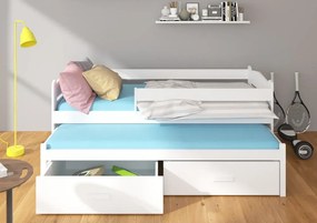 Postel dvojitá s bariérou a matracemi TIARRO 180x80