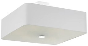 Stropní svítidlo Lokko, 1x bílé textilní stínítko, (bílé sklo), (45 cm)