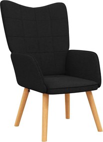 Relaxační židle černá textil 327925