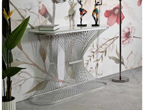 Designová konzole Harshad 120 cm stříbrná