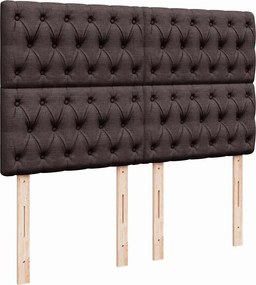 Box spring postel s matrací tmavě hnědá 140x190 cm textil 3292061