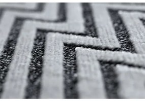 koberec Strukturální SIERRA G5013 ploché tkaní šedá zigzag, ethnic velikost 160x220 cm | krásné koberce cz