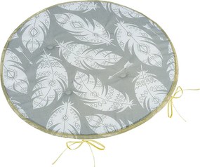 Bellatex Sedák Adéla kulatý hladký Šedá,Bílá 40 cm, (průměr)