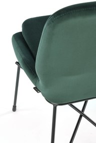 Jídelní židle Korsa (tmavě zelená + černá). 1028048