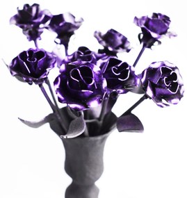 Bouquet of small Celtic roses - purple - 9