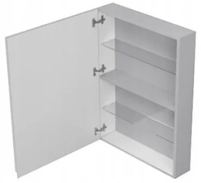 Cersanit Moduo, zrcadlová závěsná skříňka 60cm, šedá, S590-017-DSM