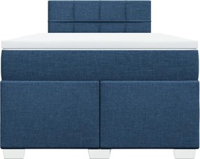 Box spring postel s matrací modrá 120x200 cm textil 3285861