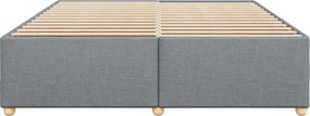 Rám postele bez matrace světle šedý 200 x 200 cm textil 3284757