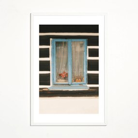 Kristýna Mládková | Okno šumavské chaloupky Rám: Černý, Velikost: 40 x 30 cm