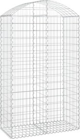 Klenutý gabionový koš 100 x 50 x 160/180 cm pozinkované železo 153438