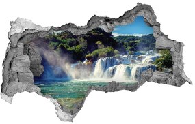 Wallmuralia Díra 3D foto tapeta nálepka Vodopády Krka 95x73 cm