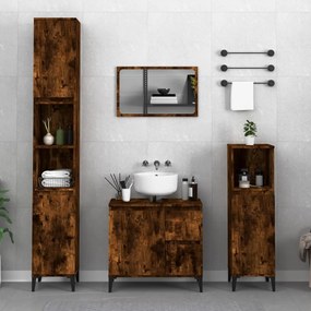 Koupelnová skříňka kouřový dub 65 x 33 x 60 cm kompozitní dřevo