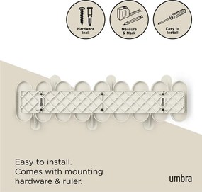 Béžový ocelový nástěnný věšák 16 cm Tempo – Umbra