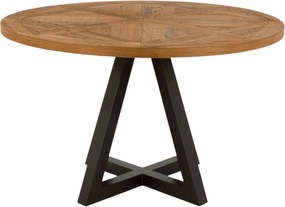 Jídelní stůl Indus 125 cm z masivu dub přírodní/grafit