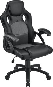 Ergonomická kancelářská židle, černá, polohovatelná opěrka