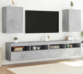 vidaXL Nástěnné TV skříňky 2 ks 40,5x30x60 cm kompozit [836923] Barva: Betonová šedá