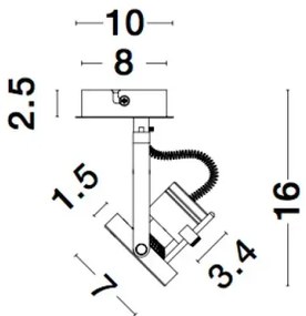 Designové bodové svítidlo Salva 10 černé