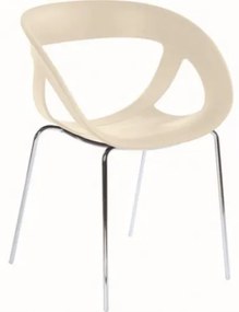 Plastová jednací židle DESIGNE NA 18 nohy chrom - nosnost 120 - výběr barvy plastu - 3D4792