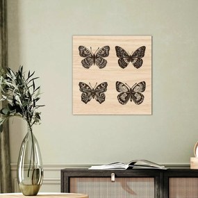 DUBLEZ | Retro obraz na dřevě - Motýli