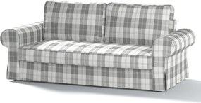 Potah na pohovku IKEA Backabro, 3-místná, rozkládací barva šedá látka pletený vzor, vzorované