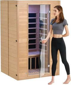 Far Infrared Wooden Sauna Room Domácí sauna Spa pro 2 osoby 1800 W