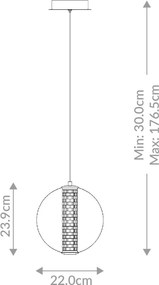 Designový lustr koule Eurofase Atomo Chrom LED 9W 3000K