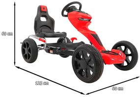 Šlapací čtyřkolka Go-Kart Grand červená