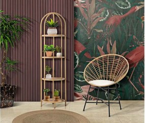 Designová knihovna Gennipha 40 cm hnědá