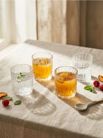 Sinsay - Sada sklenic s reliéfním vzorem 4 pack - clear