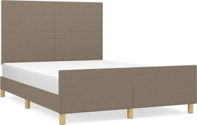 Rám postele bez matrace taupe 140 x 190 cm textil 3124891