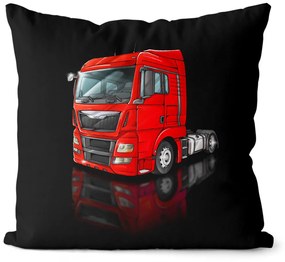 Polštářek Kamion – výběr barvy (Velikost: 40 x 40 cm, Barva kamionu: Červená)