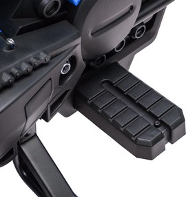 AIYAPLAY Elektrická motorka pro děti 3+ let, 12V, bateriová motorka s tréninkovými kolečky, twist throttle a klakson, nosnost 30 kg, modrá