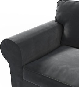 Potah na pohovku IKEA Ektorp 2-místná rozkládací  NOVÝ MODEL 2012 barva černá látka lesklé, sametová