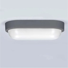 LED venkovní světlo WO744 - ovál 21 x 10,4 cm, šedá