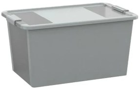 Plastový úložný box KETER Bi Box L s víkem 40l, šedý