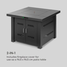 Sorrento, plynový ohřívač, stůl, 13 kW, elektrické zapalování, skleněné kameny, ocel