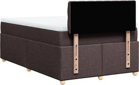 Box spring postel s matrací tmavě hnědá 120x200 cm textil 3286657