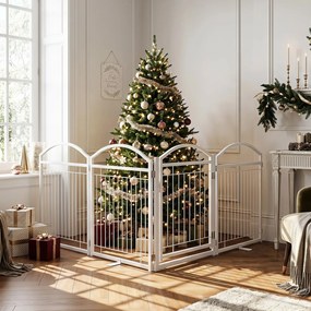 Costway Brána pro psy 81 cm vysoká zábrana skládací 4 panely štěněcí