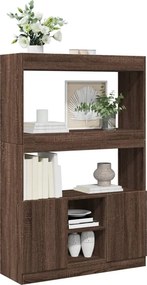 Skříň highboard hnědý dub 92 x 33 x 140 cm kompozitní dřevo 3309615