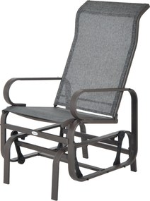 Závěsné křeslo Outsunny – Zahradní křeslo na relaxaci pro terasu a balkon, šedé textilní provedení 60 x 73 x 104 cm | Aosom