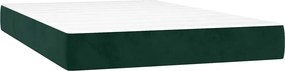 Box spring postel s matrací tmavě zelená 120 x 200 cm samet 3141416