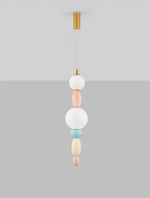 LED zlato-modro-fialové designové svítidlo Obří